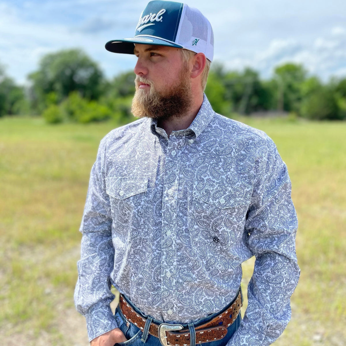 Amarillo Campfire Paisley LS Snap – Little Buffalo Creek Co.